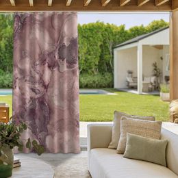 Bilderwelten Outdoor Vorhang nach Ma&szlig; blickdicht violett originell Abstrakt mit &Ouml;sen - Farbexperimente Marmor Violett - wetterfest Balkon Pergola
