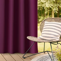 Bilderwelten Outdoor Vorhang nach Ma&szlig; blickdicht pink Sonnenschutz Unifarben mit &Ouml;sen - Fuchsia - wetterfest Balkon Pergola