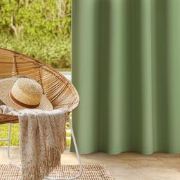 Bilderwelten Outdoor Vorhang nach Ma&szlig; blickdicht gr&uuml;n Sonnenschutz Unifarben mit &Ouml;sen - Green Grape - wetterfest Balkon Pergola