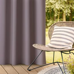 Bilderwelten Outdoor Vorhang nach Ma&szlig; blickdicht violett Sonnenschutz Unifarben mit &Ouml;sen - Feminine Fig - wetterfest Balkon Pergola