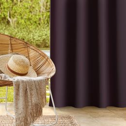 Bilderwelten Outdoor Vorhang nach Ma&szlig; blickdicht violett Sonnenschutz Unifarben mit &Ouml;sen - Aubergine - wetterfest Balkon Pergola