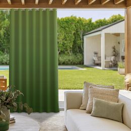 Outdoor Vorhang nach Ma&szlig; blickdicht - Gr&uuml;ner Farbverlauf - gr&uuml;n Sonnenschutz Abstrakt mit &Ouml;sen wetterfest Balkon Pergola