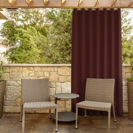 Outdoor Vorhang nach Ma&szlig; blickdicht - Burgund - rot Sonnenschutz Unifarben mit &Ouml;sen wetterfest Balkon Pergola
