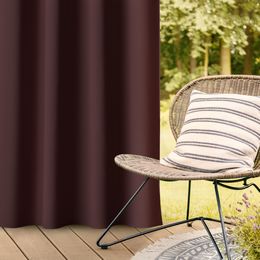 Bilderwelten Outdoor Vorhang nach Ma&szlig; blickdicht rot Sonnenschutz Unifarben mit &Ouml;sen - Burgund - wetterfest Balkon Pergola