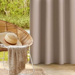 Bilderwelten Outdoor Vorhang nach Ma&szlig; blickdicht gr&uuml;n Sonnenschutz Unifarben mit &Ouml;sen - Chilled Chai Latte - wetterfest Balkon Pergola