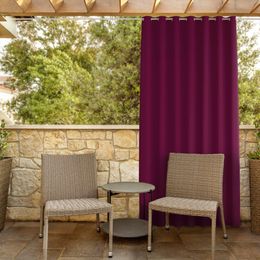 Outdoor Vorhang nach Ma&szlig; blickdicht - Fuchsia - pink Sonnenschutz Unifarben mit &Ouml;sen wetterfest Balkon Pergola