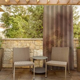 Bilderwelten Outdoor Vorhang nach Ma&szlig; blickdicht beige originell modern Aquarell - Himmelstr&auml;umerei I - wetterfest Balkon Pergola