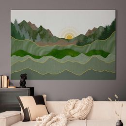 Akustikbild Grafische Landschaft mit Sonne