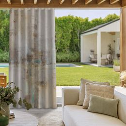 Bilderwelten Outdoor Vorhang nach Ma&szlig; blickdicht grau originell Abstrakt mit &Ouml;sen - Essenz I - wetterfest Balkon Pergola
