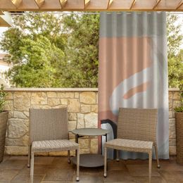 Outdoor Vorhang nach Ma&szlig; blickdicht - Multiform I - pastell originell Abstrakt mit &Ouml;sen wetterfest Balkon Pergola