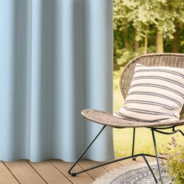 Bilderwelten Outdoor Vorhang nach Ma&szlig; blickdicht blau Sonnenschutz Unifarben mit &Ouml;sen - Himmelblau - wetterfest Balkon Pergola