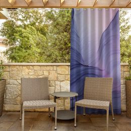 Outdoor Vorhang nach Ma&szlig; blickdicht - Meliertes Violett - violett Sonnenschutz Abstrakt mit &Ouml;sen wetterfest Balkon Pergola