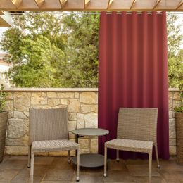 Outdoor Vorhang nach Ma&szlig; blickdicht - Roter Farbverlauf - rot Sonnenschutz Abstrakt mit &Ouml;sen wetterfest Balkon Pergola