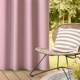 Bilderwelten Outdoor Vorhang nach Ma&szlig; blickdicht rosa Sonnenschutz Unifarben mit &Ouml;sen - Ros&eacute; - wetterfest Balkon Pergola