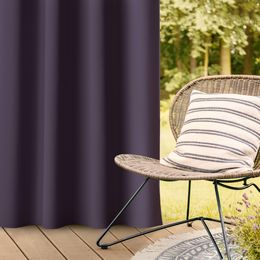 Bilderwelten Outdoor Vorhang nach Ma&szlig; blickdicht violett Sonnenschutz Unifarben mit &Ouml;sen - Rotviolett - wetterfest Balkon Pergola