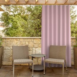 Outdoor Vorhang nach Ma&szlig; blickdicht - Ros&eacute; - rosa Sonnenschutz Unifarben mit &Ouml;sen wetterfest Balkon Pergola