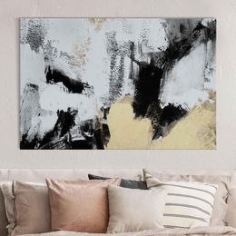 Bilderwelten Akustikbild originell gold modern Schallschutzbild - Gold Collage - Wandbild Wohnzimmer Schlafzimmer