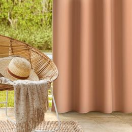 Bilderwelten Outdoor Vorhang nach Ma&szlig; blickdicht orange Sonnenschutz Unifarben mit &Ouml;sen - Pfirsich - wetterfest Balkon Pergola