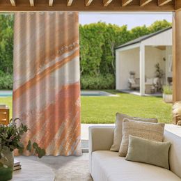 Bilderwelten Outdoor Vorhang nach Ma&szlig; blickdicht bunt originell modern mit &Ouml;sen - Pink und Vanille II - wetterfest Balkon Pergola