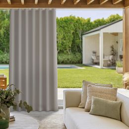 Outdoor Vorhang nach Ma&szlig; blickdicht - Shady Spice - gr&uuml;n Sonnenschutz Unifarben mit &Ouml;sen wetterfest Balkon Pergola