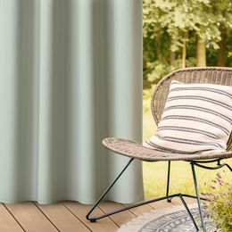 Bilderwelten Outdoor Vorhang nach Ma&szlig; blickdicht t&uuml;rkis Sonnenschutz Unifarben mit &Ouml;sen - Perky Peppermint - wetterfest Balkon Pergola