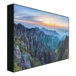 Bilderwelten Akustik-Wechselbild Sonnenaufgang &uuml;ber dem Huangshan Gebirge