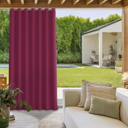 Outdoor Vorhang nach Ma&szlig; blickdicht - Orchidee - violett Sonnenschutz Unifarben mit &Ouml;sen wetterfest Balkon Pergola