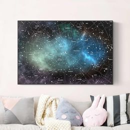 Akustik-Wechselbild Sternbilder Karte Galaxienebel