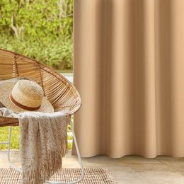 Bilderwelten Outdoor Vorhang nach Ma&szlig; blickdicht orange Sonnenschutz Unifarben mit &Ouml;sen - Pastell Orange - wetterfest Balkon Pergola