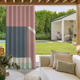 Bilderwelten Outdoor Vorhang nach Ma&szlig; blickdicht bunt originell Abstrakt mit &Ouml;sen - Schatten der W&auml;nde II - wetterfest Balkon Pergola