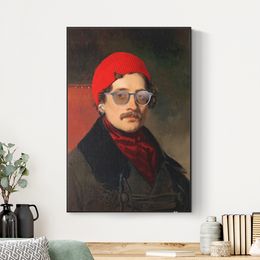 Akustik-Wechselbild Portrait eines Hipsters