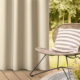 Bilderwelten Outdoor Vorhang nach Ma&szlig; blickdicht beige Sonnenschutz Unifarben mit &Ouml;sen - Kaschmir - wetterfest Balkon Pergola