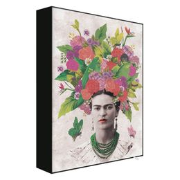 Bilderwelten Akustik-Wechselbild Frida Kahlo - Blumenportrait