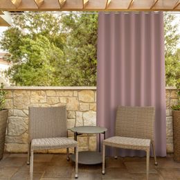 Outdoor Vorhang nach Ma&szlig; blickdicht - Altrosa - rosa Sonnenschutz Unifarben mit &Ouml;sen wetterfest Balkon Pergola