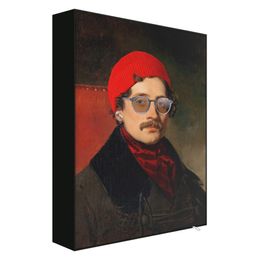 Bilderwelten Akustik-Wechselbild Portrait eines Hipsters
