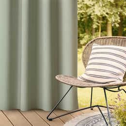 Bilderwelten Outdoor Vorhang nach Ma&szlig; blickdicht gr&uuml;n Sonnenschutz Unifarben mit &Ouml;sen - Lovely Lime - wetterfest Balkon Pergola