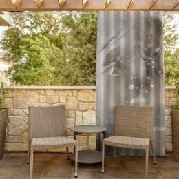 Outdoor Vorhang nach Ma&szlig; blickdicht - Mystische Objekte I - grau originell Abstrakt mit &Ouml;sen wetterfest Balkon Pergola