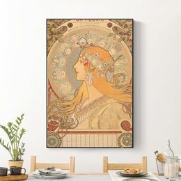 Akustik-Wechselbild Alfons Mucha - Sternkreiszeichen