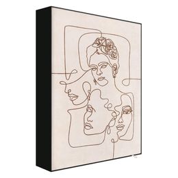 Bilderwelten Akustik-Wechselbild Boho Line Art - Portraits