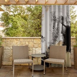 Outdoor Vorhang nach Ma&szlig; blickdicht - Gold Collage - gold originell modern mit &Ouml;sen wetterfest Balkon Pergola