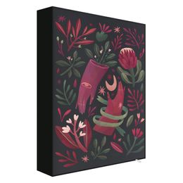 Bilderwelten Akustik-Wechselbild Blumen um Mitternacht Illustration