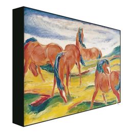 Bilderwelten Akustik-Wechselbild Franz Marc - Weidende Pferde