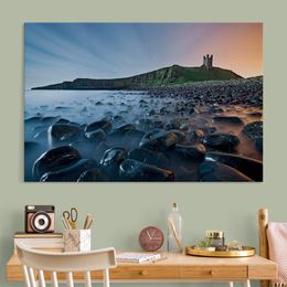 Akustikbild Sonnenaufgang mit Nebel bei Dunstanburgh Castle
