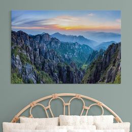 Akustikbild Sonnenaufgang &uuml;ber dem Huangshan Gebirge