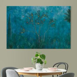 Akustikbild Waldlichtung mit Orangenbaum bei Nacht