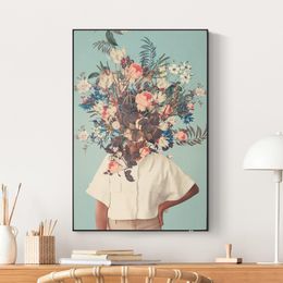 Akustik-Wechselbild Blumen Portr&auml;t - Rosa Pfingstrosen