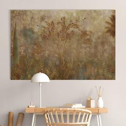 Bilderwelten Akustikbild Waldlichtung mit Orangenbaum bei Tag