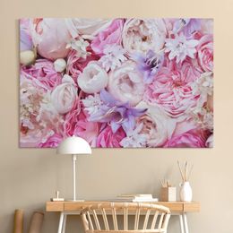 Akustikbild Shabby Rosen mit Glockenblumen