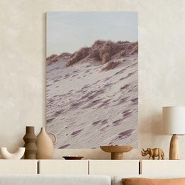 Bilderwelten Akustikbild Strand beige maritim Schallschutzbild - Beiger D&uuml;nentraum - D&uuml;nen Wohnzimmer Schlafzimmer
