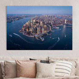 Bilderwelten Akustikbild Stadt blau Motiv Schallschutzbild - Big City Life - New York Wohnzimmer Schlafzimmer